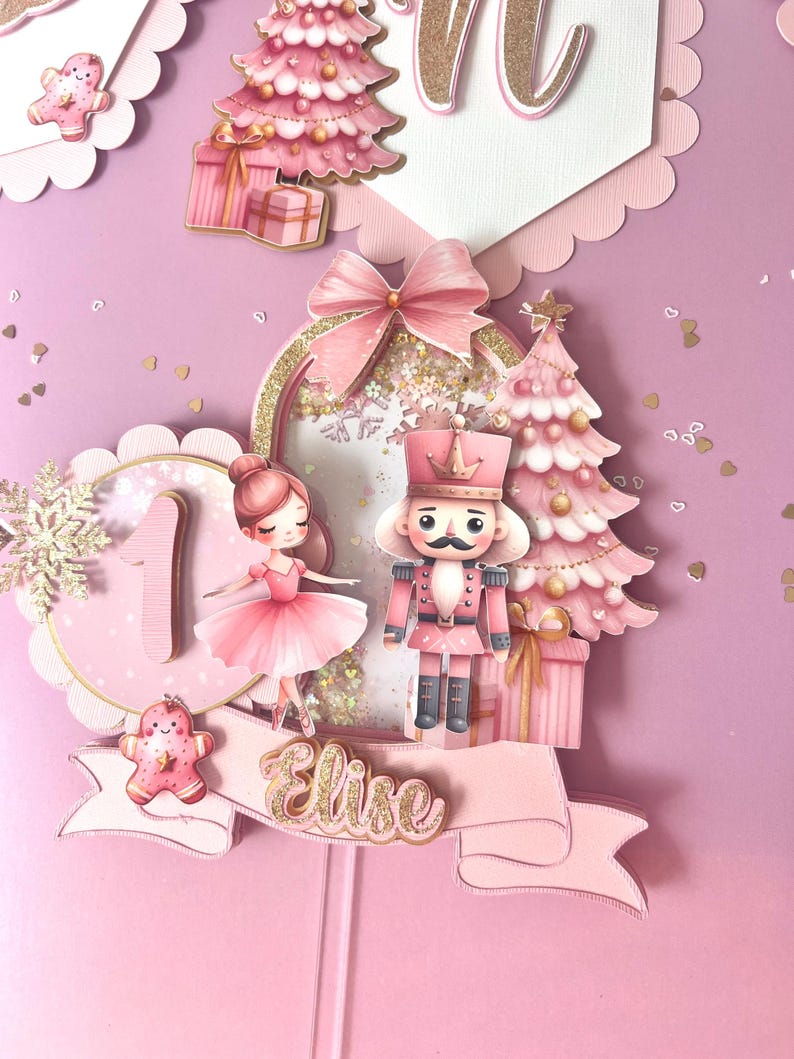 Nutcracker Cake Topper, Nutcracker Birthday, Pink Nutcracker Ballet, Nutcracker Christmas ...