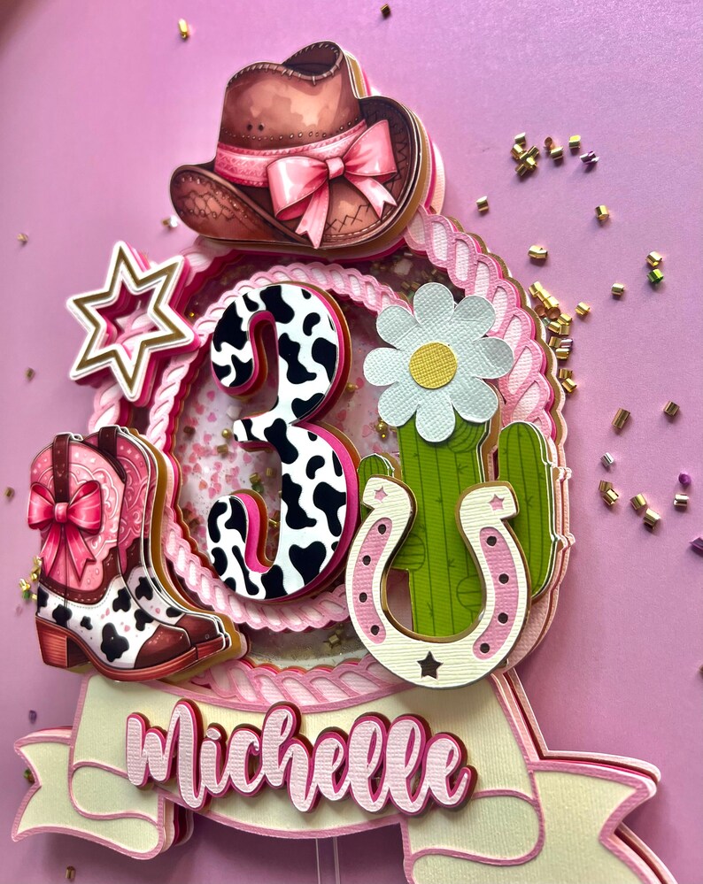 Cowgirl 3D Letter: Western Birthday Party Decor - Etsy