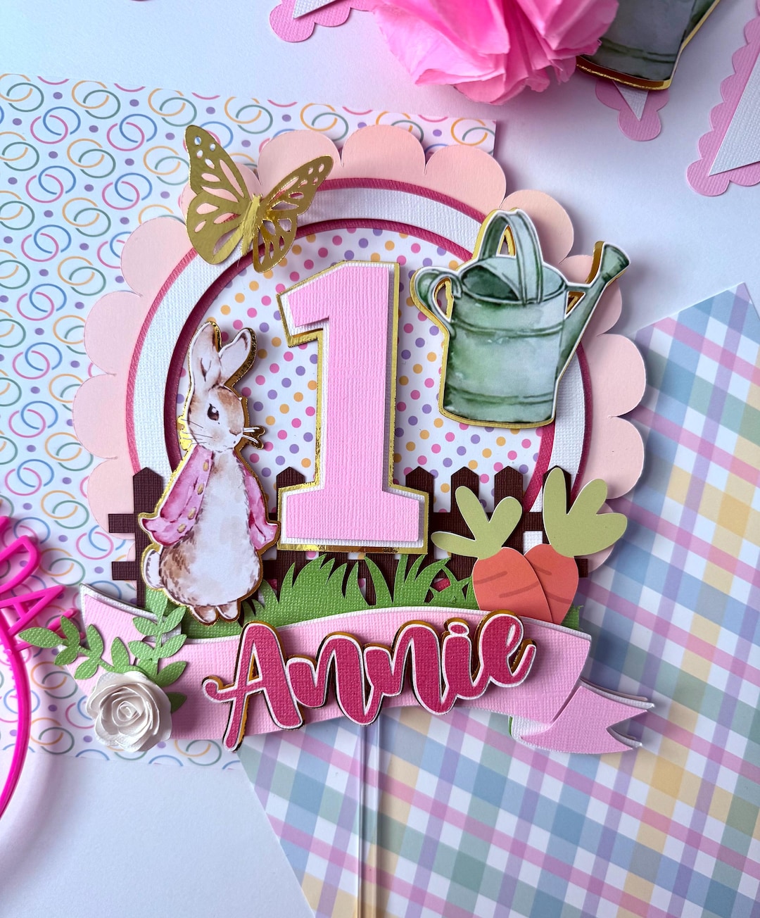 Peter Rabbit Cake Topper, Girl Peter Rabbit Cake Topper, Peter Rabbit ...