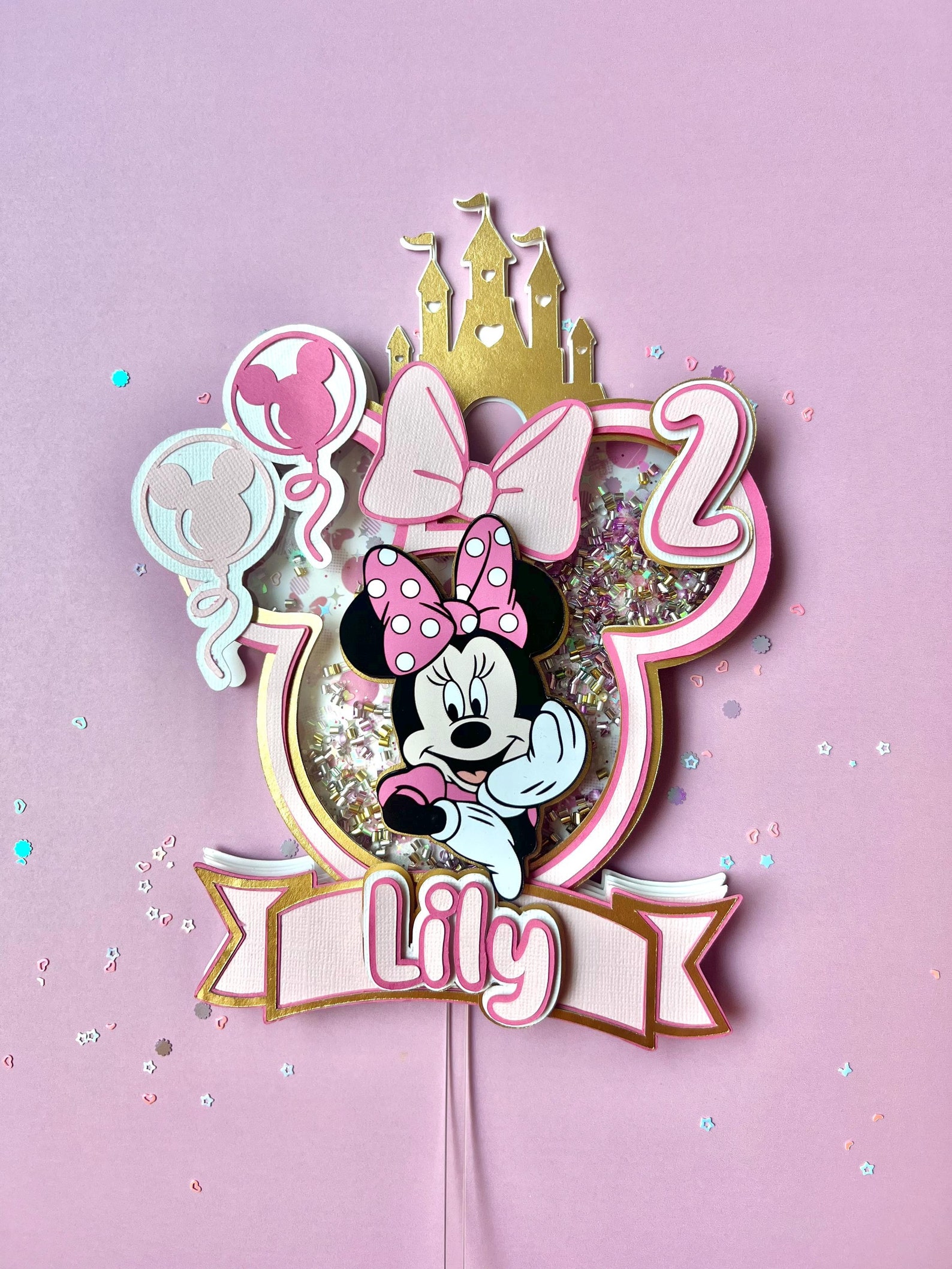 Minnie Mouse Cake Topper, Minnie Cake Topper, Minnie Mouse Birthday ...