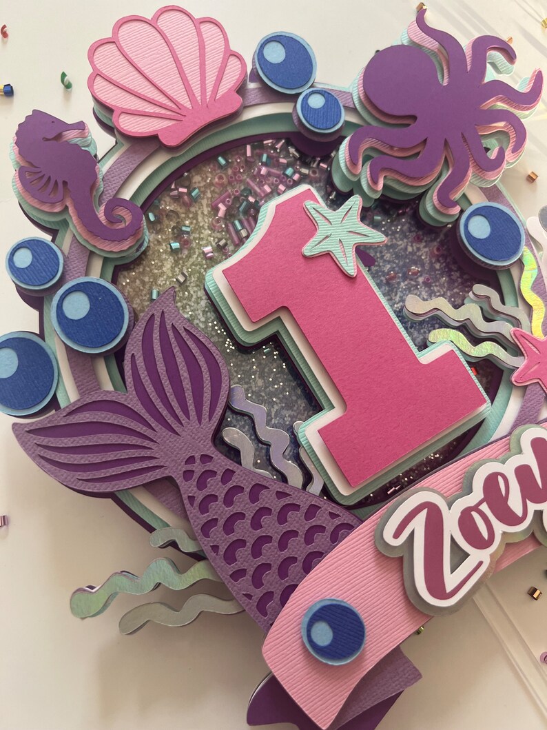 Mermaid Cake Topper Mermaid Birthday Mermaid Party Under the Sea - Etsy