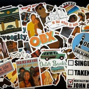 OBX Outer Banks Stickers for Water Bottles, Laptop, Phones, Guitars ...