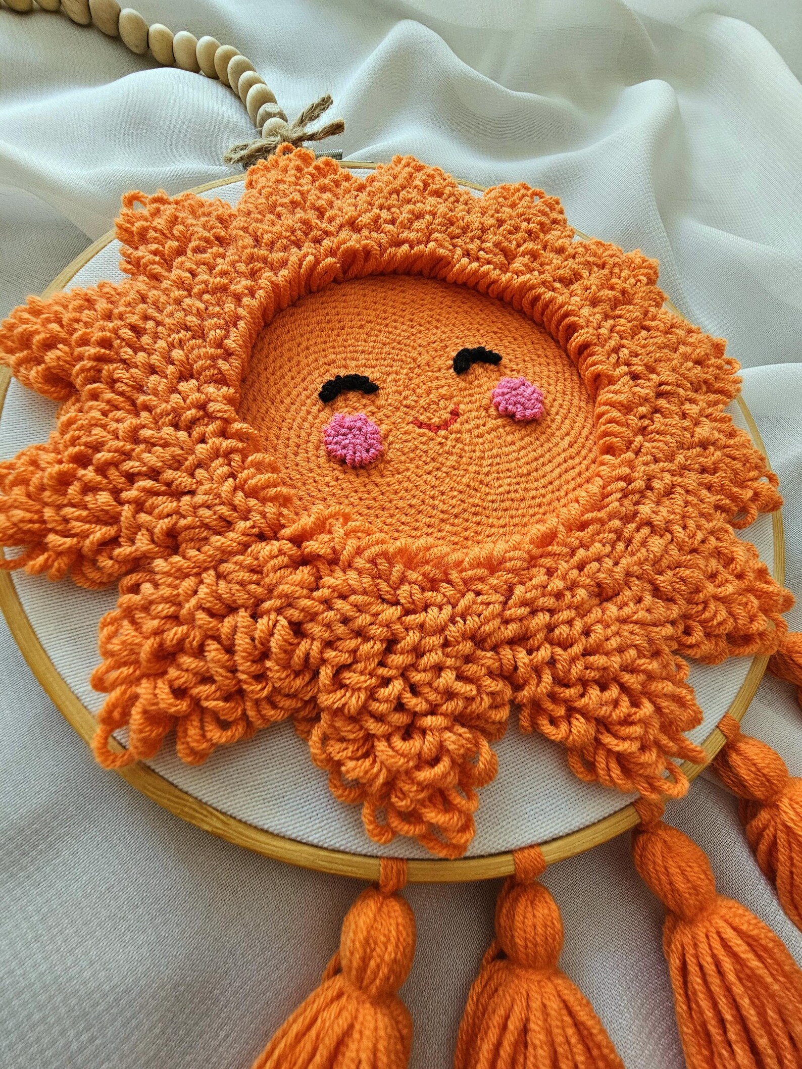 Babyroom Decor, Punch Needle Decoration, Baby Door Ornament, Handmade ...