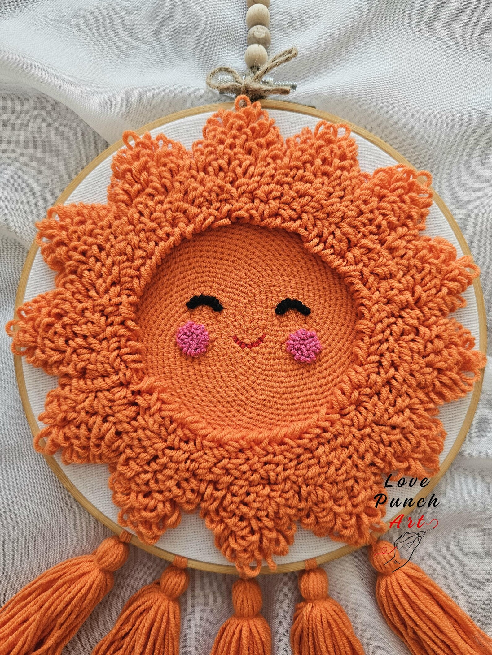 Babyroom Decor, Punch Needle Decoration, Baby Door Ornament, Handmade ...