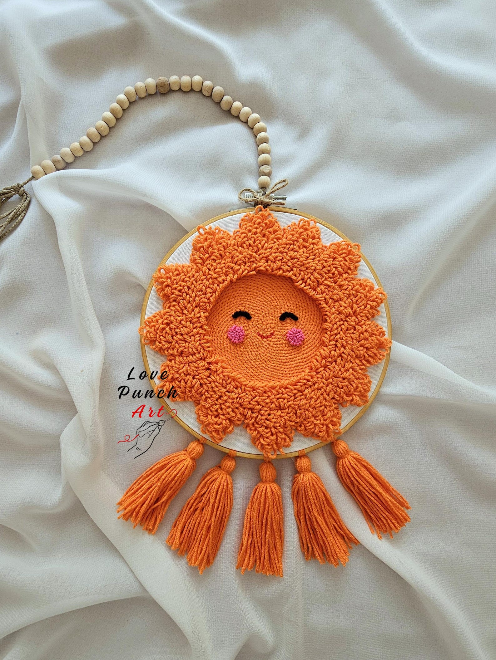 Babyroom Decor, Punch Needle Decoration, Baby Door Ornament, Handmade ...