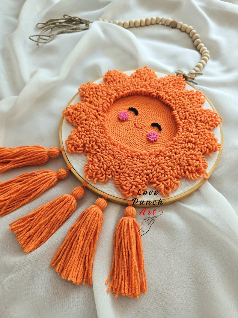 Babyroom Decor, Punch Needle Decoration, Baby Door Ornament, Handmade ...