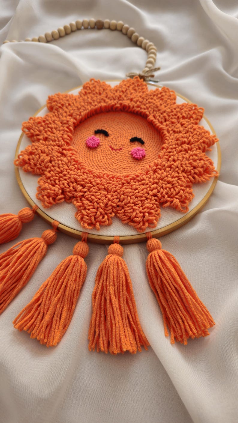 Babyroom Decor, Punch Needle Decoration, Baby Door Ornament, Handmade ...