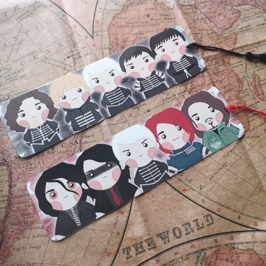 Double Sided Laminated Bookmark With Tassel - MCR Chibi My Chemical ...