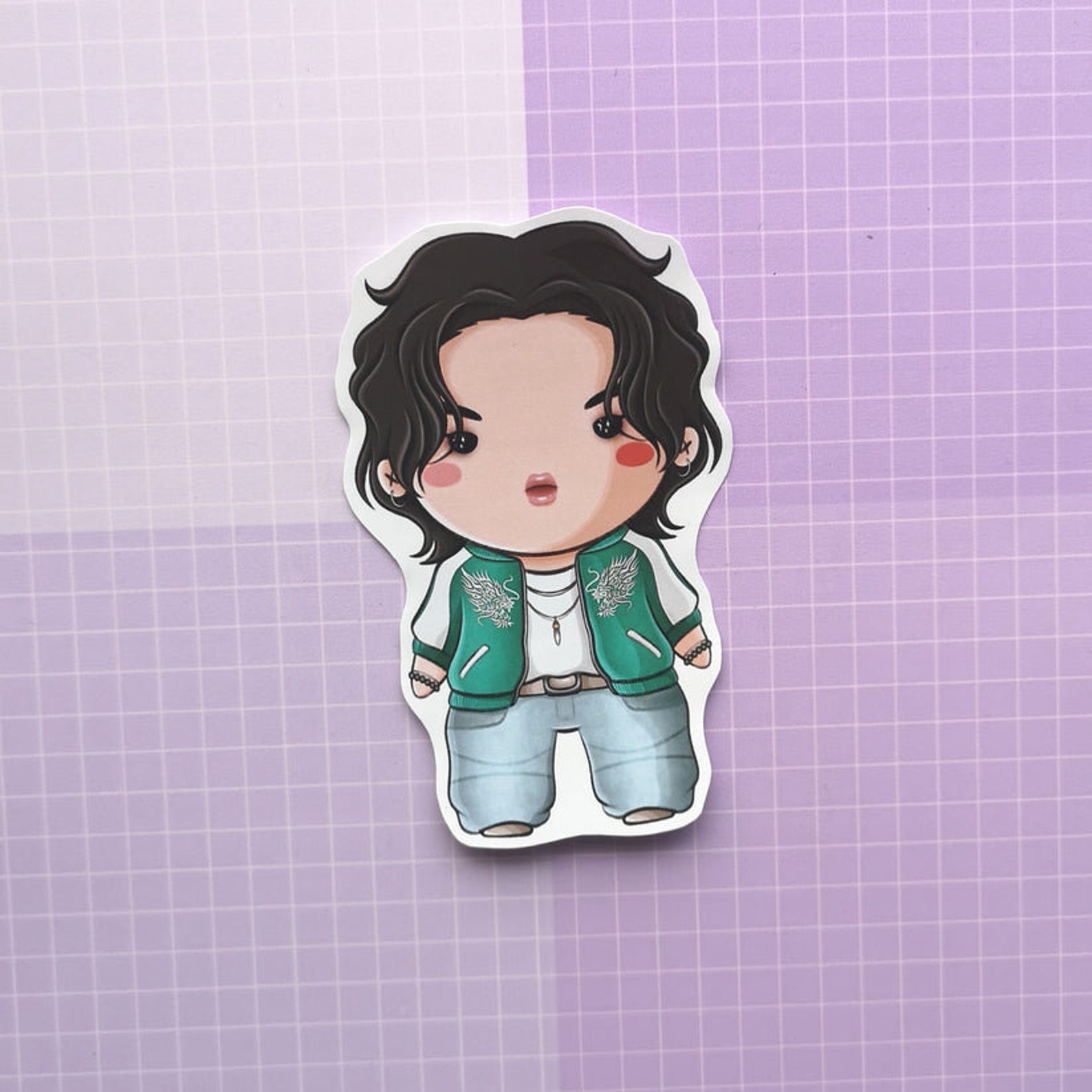 Bangtan Large Chibi Sticker - Haegeum Suga Agust D Yoongi - Etsy