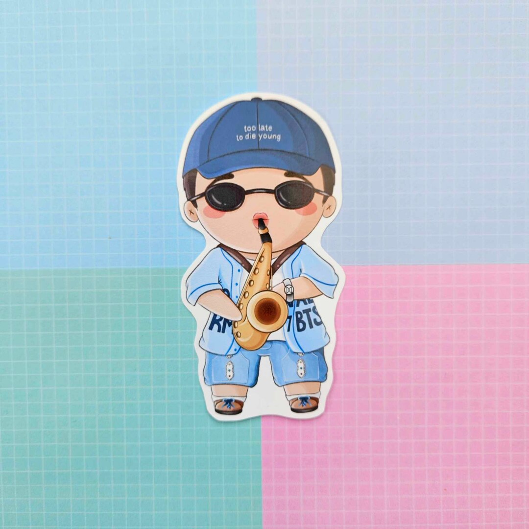 Bangtan Large Chibi Sticker - Saxojoon Saxophone Namjoon RM - Etsy UK
