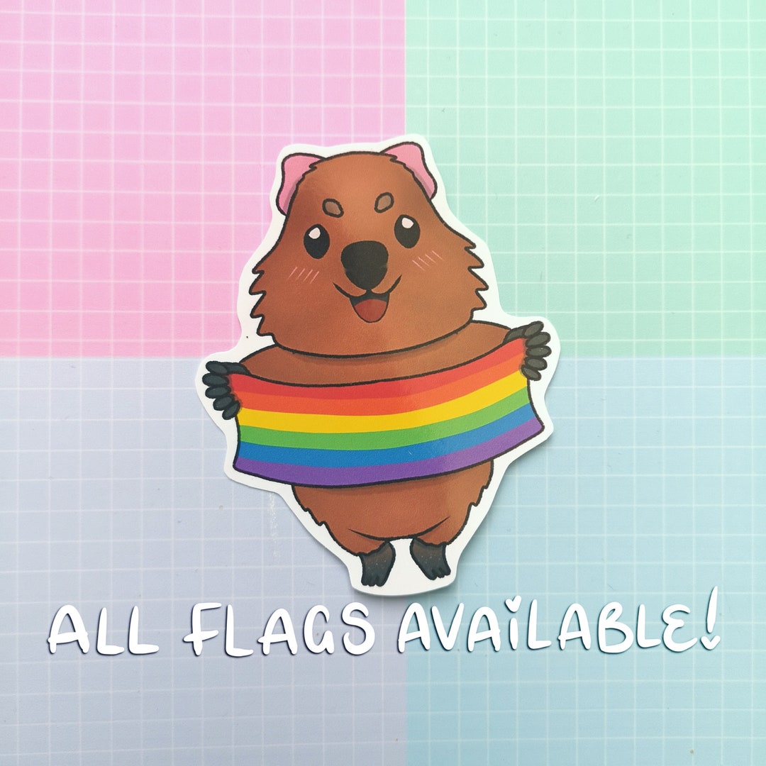 Cute Pride Animal Sticker All Flags Available - Quokka - Etsy