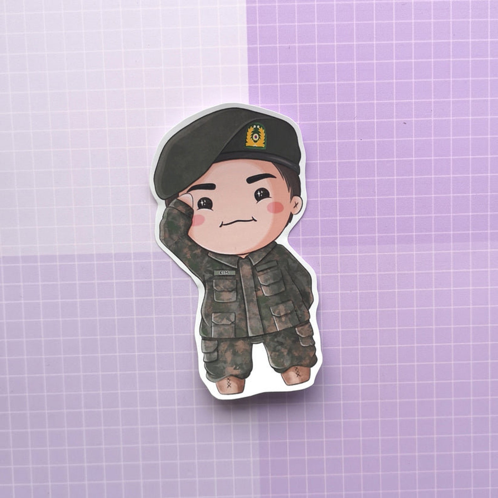 Bangtan Large Chibi Sticker - OT7 Military Husband - Etsy