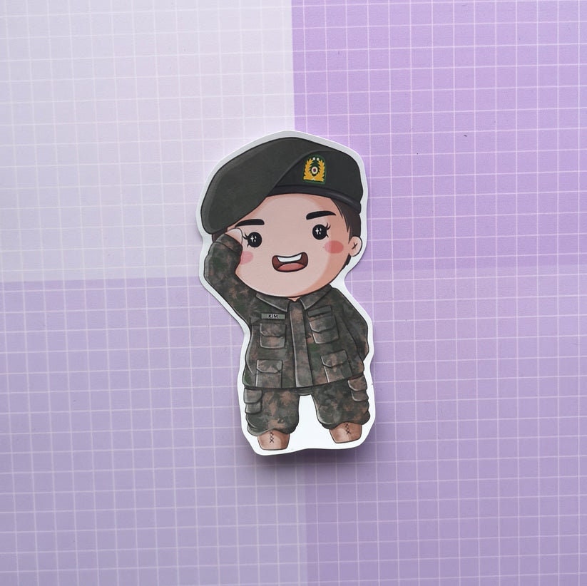 Bangtan Large Chibi Sticker - OT7 Military Husband - Etsy