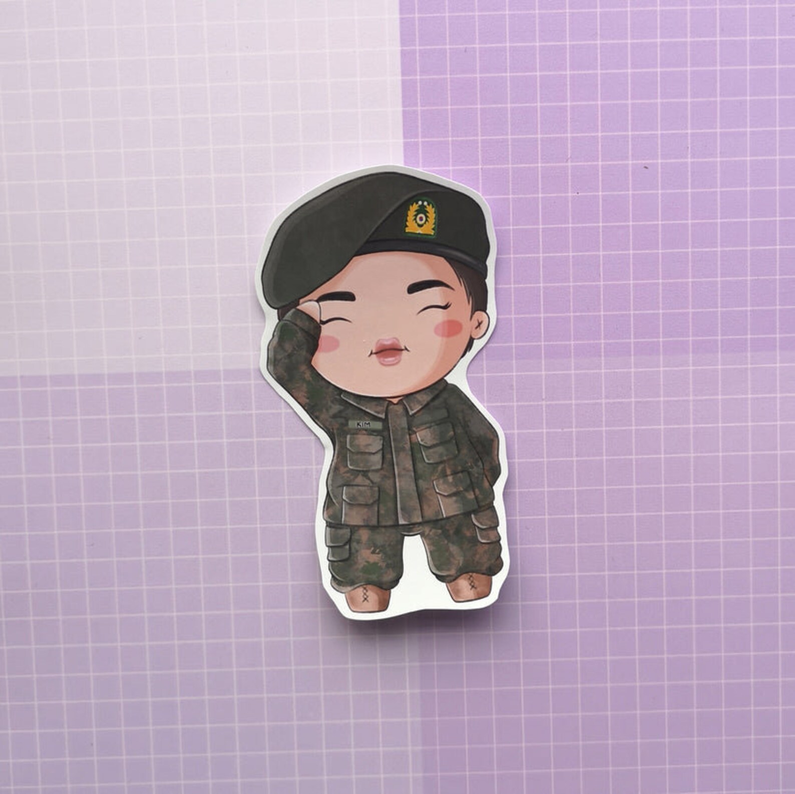 Bangtan Large Chibi Sticker - OT7 Military Husband - Etsy