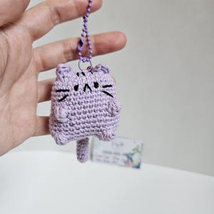 BUY 2 GET 1 FREE- Handmade Mini Color Cute Cat Keychains, Crochet Mini ...