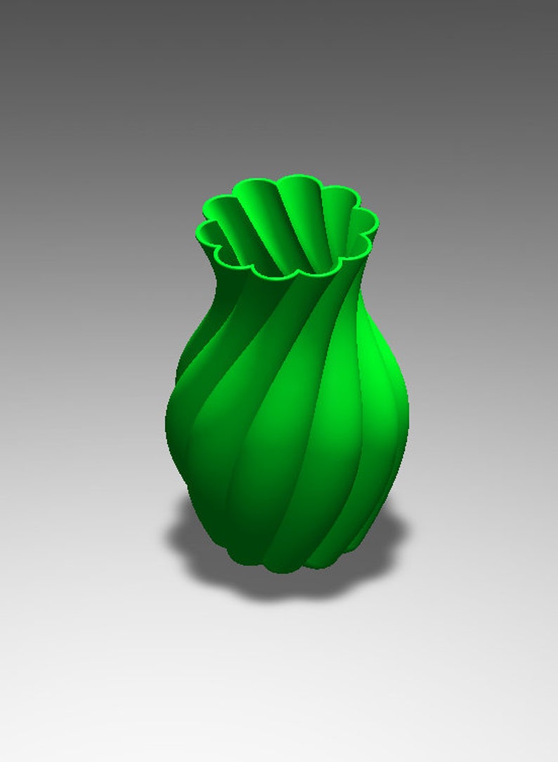 Round Twisted Vase STL - Etsy