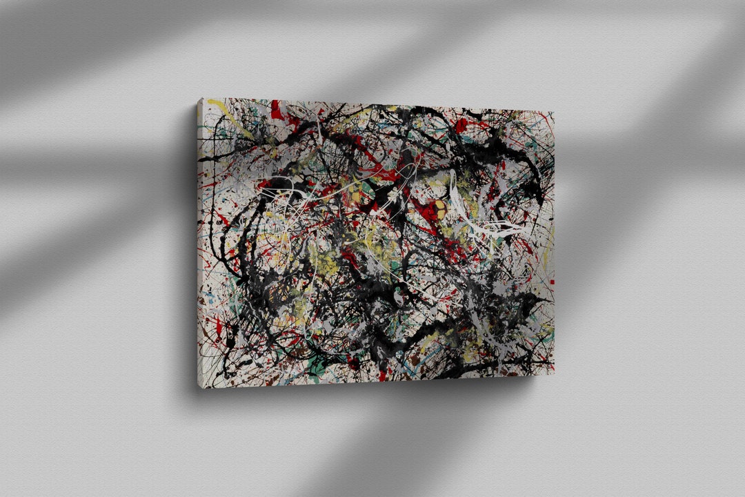 Jackson Pollock Number 34 Canvas - Etsy
