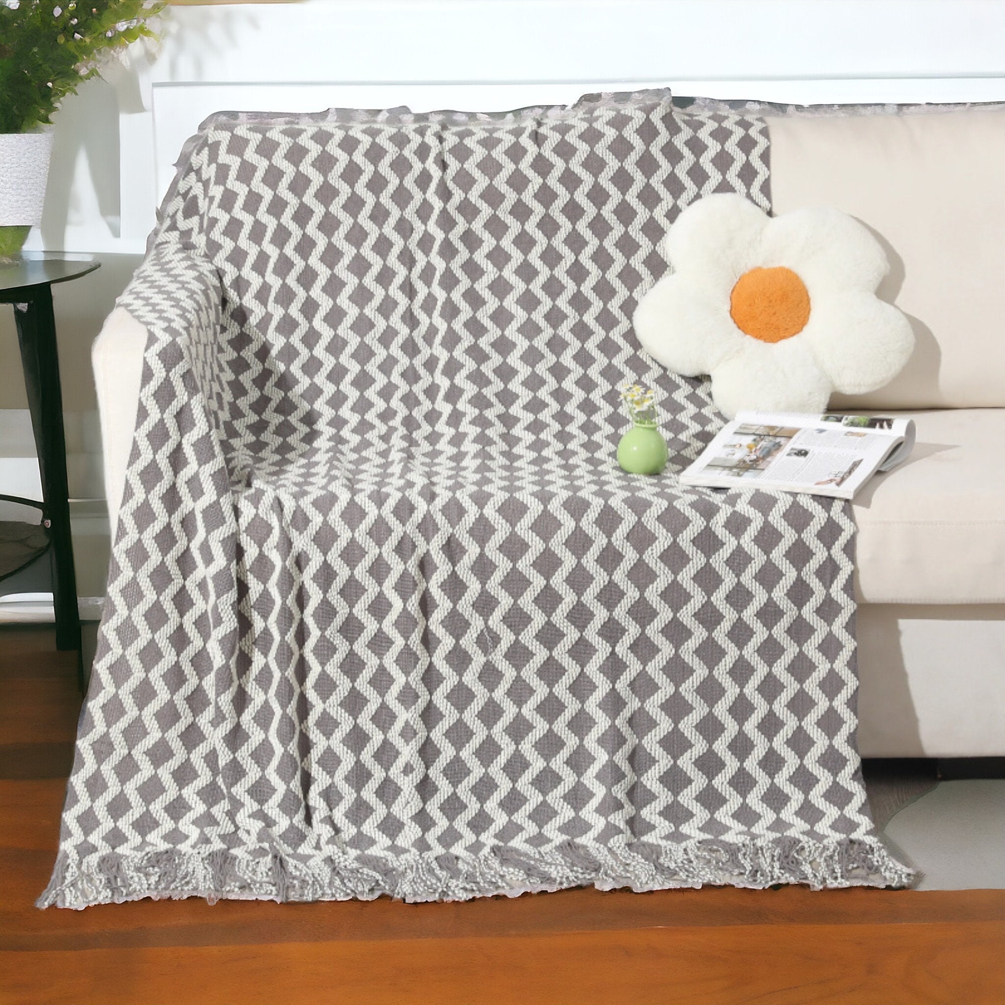 Blanket Nordic Style Throw Wool Throw Sofa Throw Cute Blanket ...