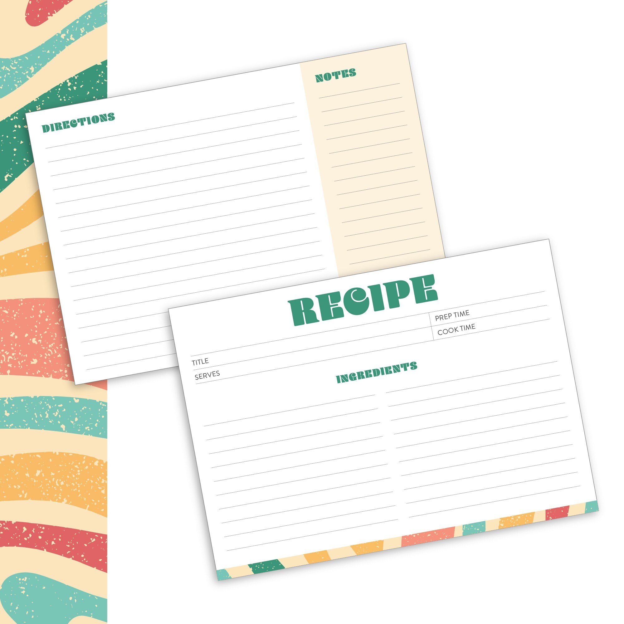 Printable Recipe Card, Instant Download, Recipe Cards 5x7, Ready to ...