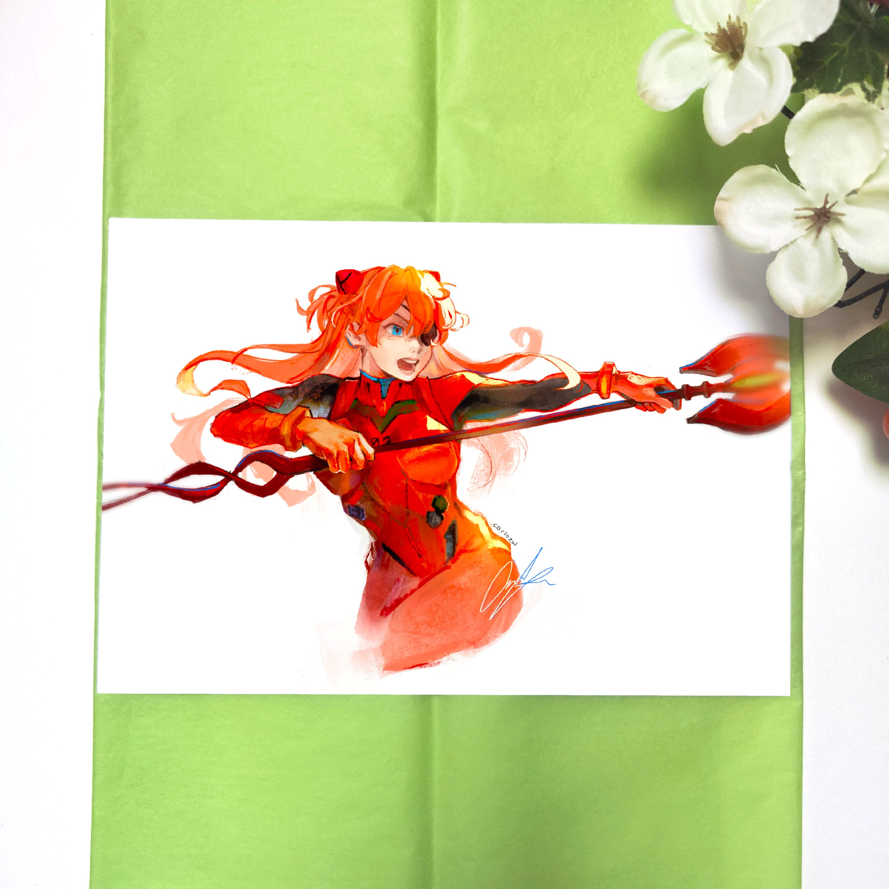 Neon Genesis Evangelion Asuka Art Print - Etsy
