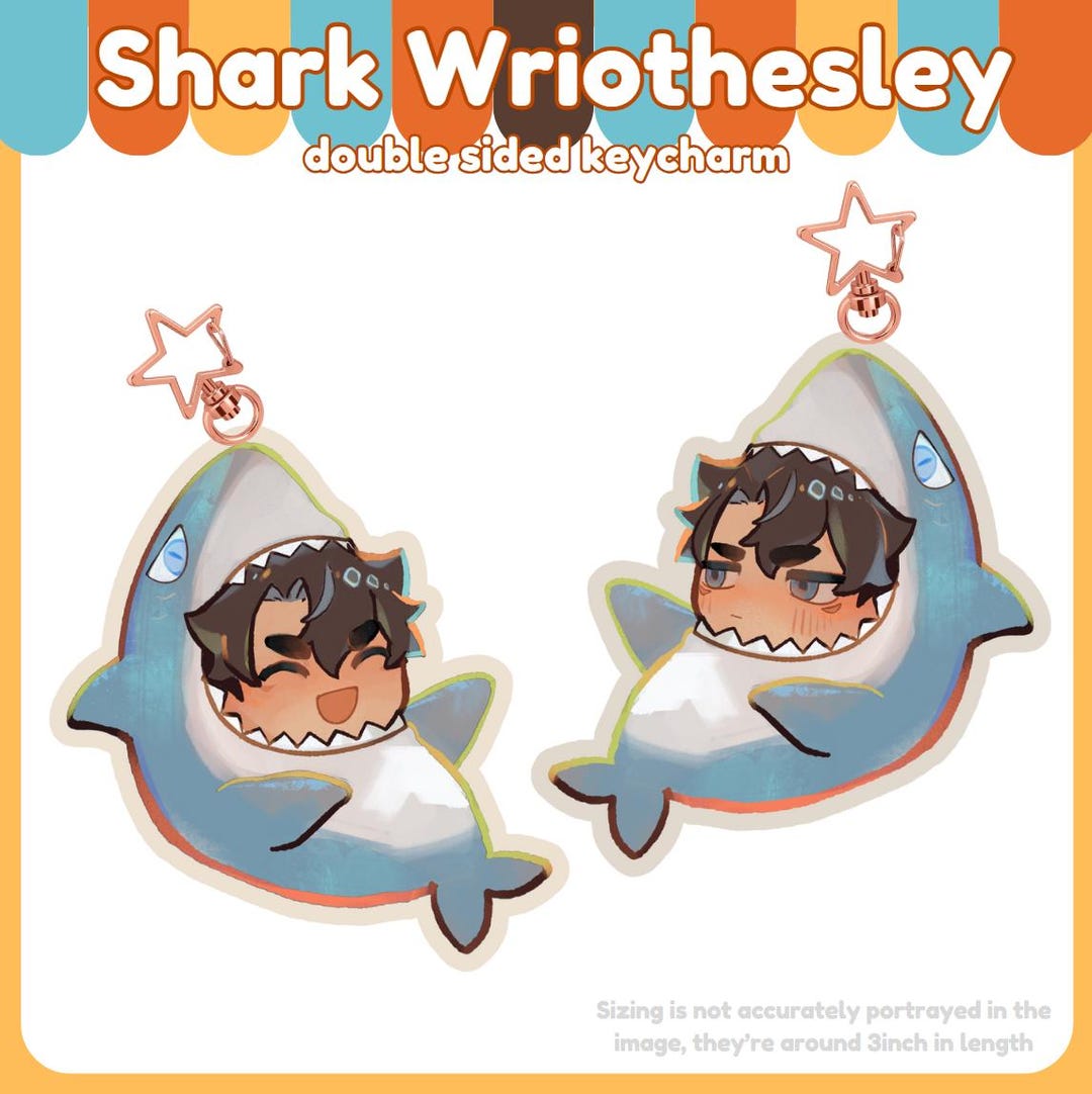 Wriothesley Shark Key Charms - Etsy