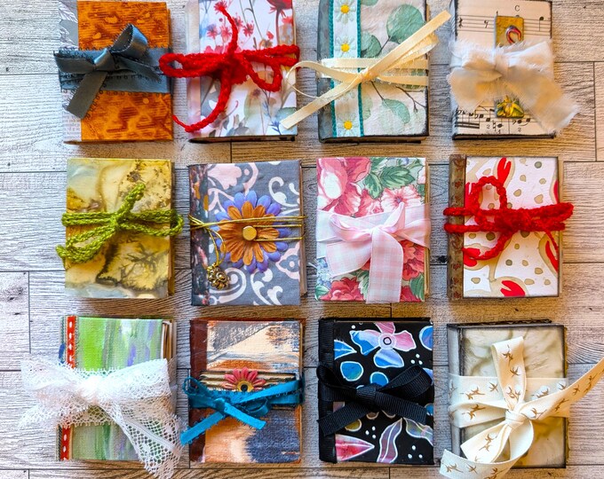 12 Handmade Mini Journals for Sketching or Journaling on the Go. Purse ...