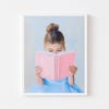 Pastel Book Stack Painting Rainbow Reading Nook Wall Art Print Colorful ...