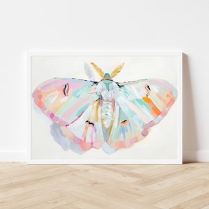 Colorful Moth Painting: Vibrant Insect Art for Kid's Room (digital ...