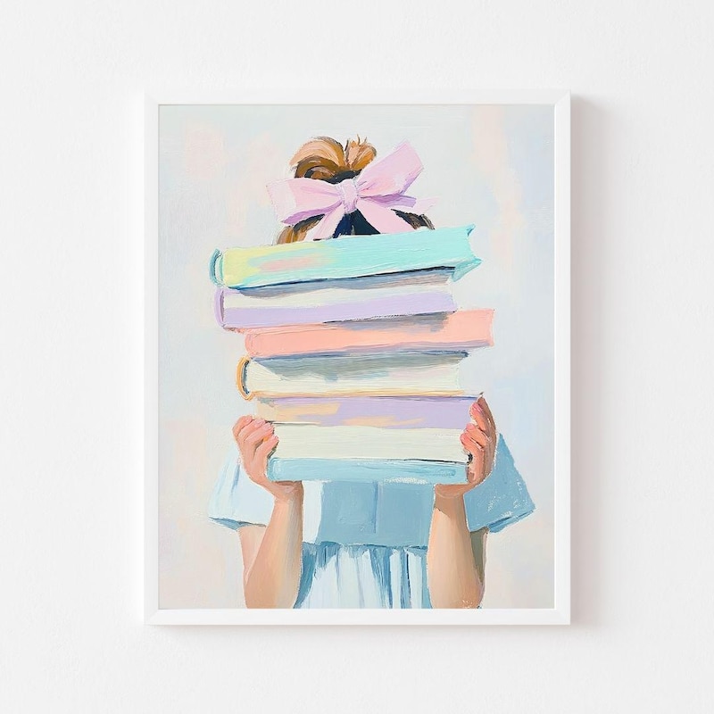 Pastel Books Girls Room - Etsy