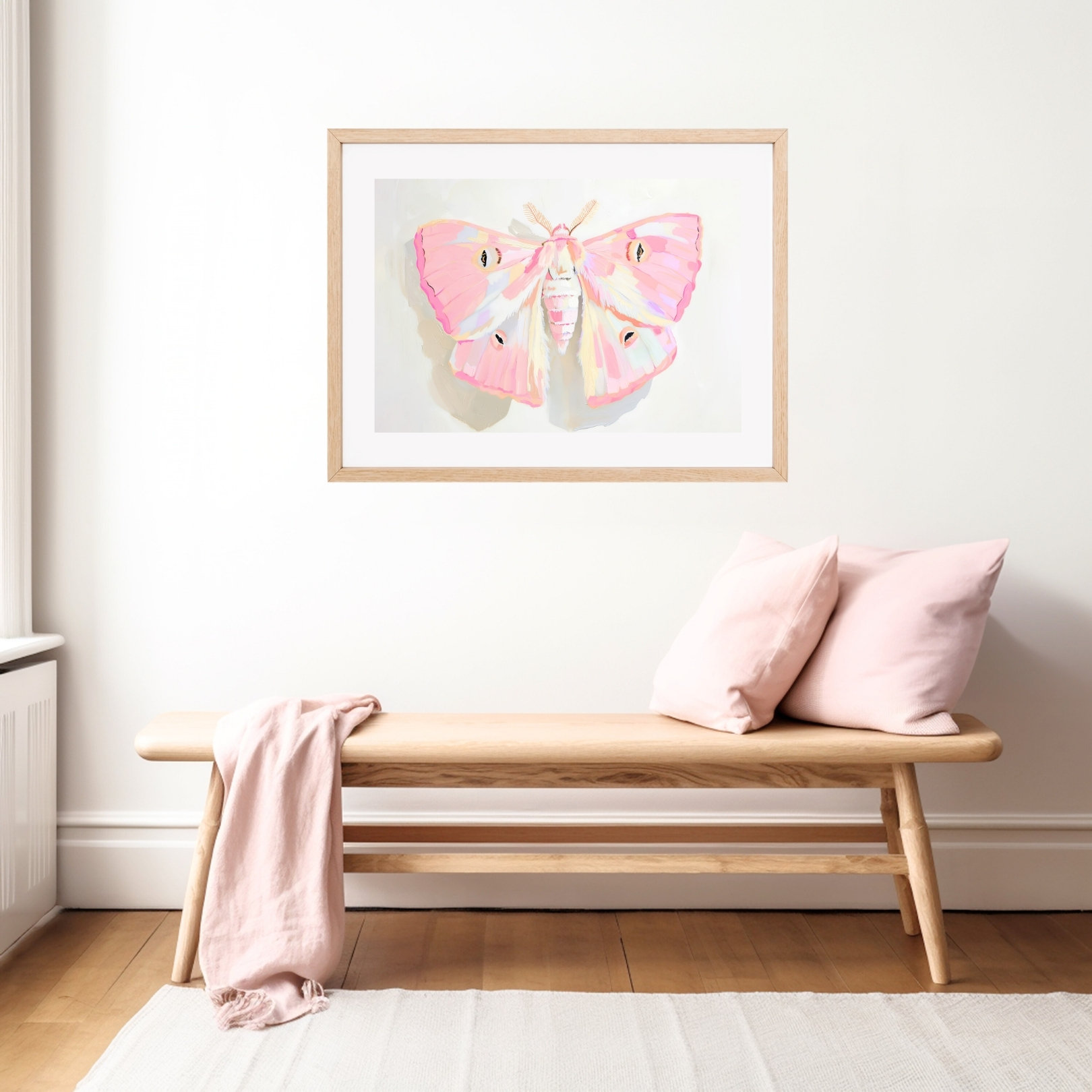 Pink Moth Art Print: Pastel Insect Portrait (digital Download) - Etsy