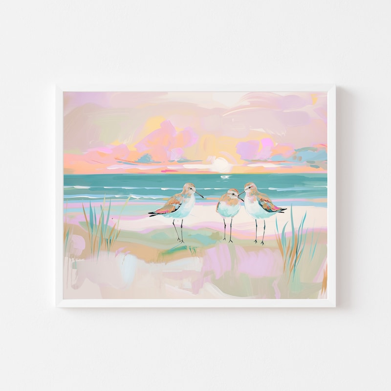 Sandpiper Beach Wall Art - Etsy