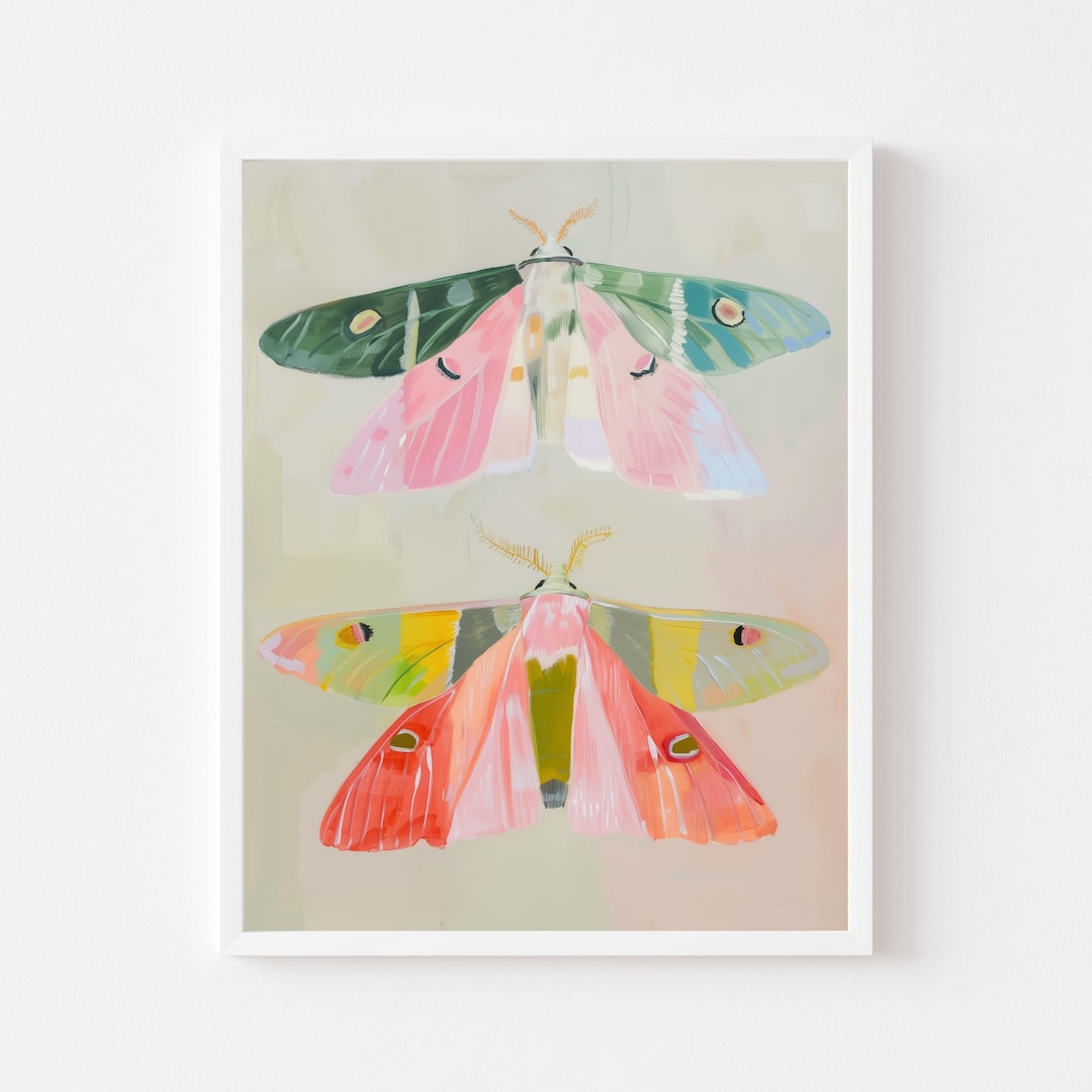 Colorful Moth Art Print: Vibrant Insect Portrait (digital Download) - Etsy
