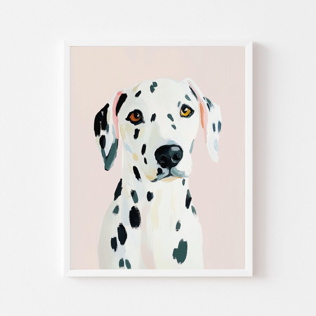 Pastel Dalmatian Puppy Print: Watercolor Dog Wall Art (printable ...