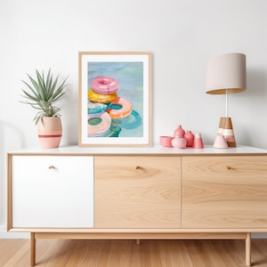 Pastel Inner Tube Painting: Summer Pool Float Art (digital Download) - Etsy