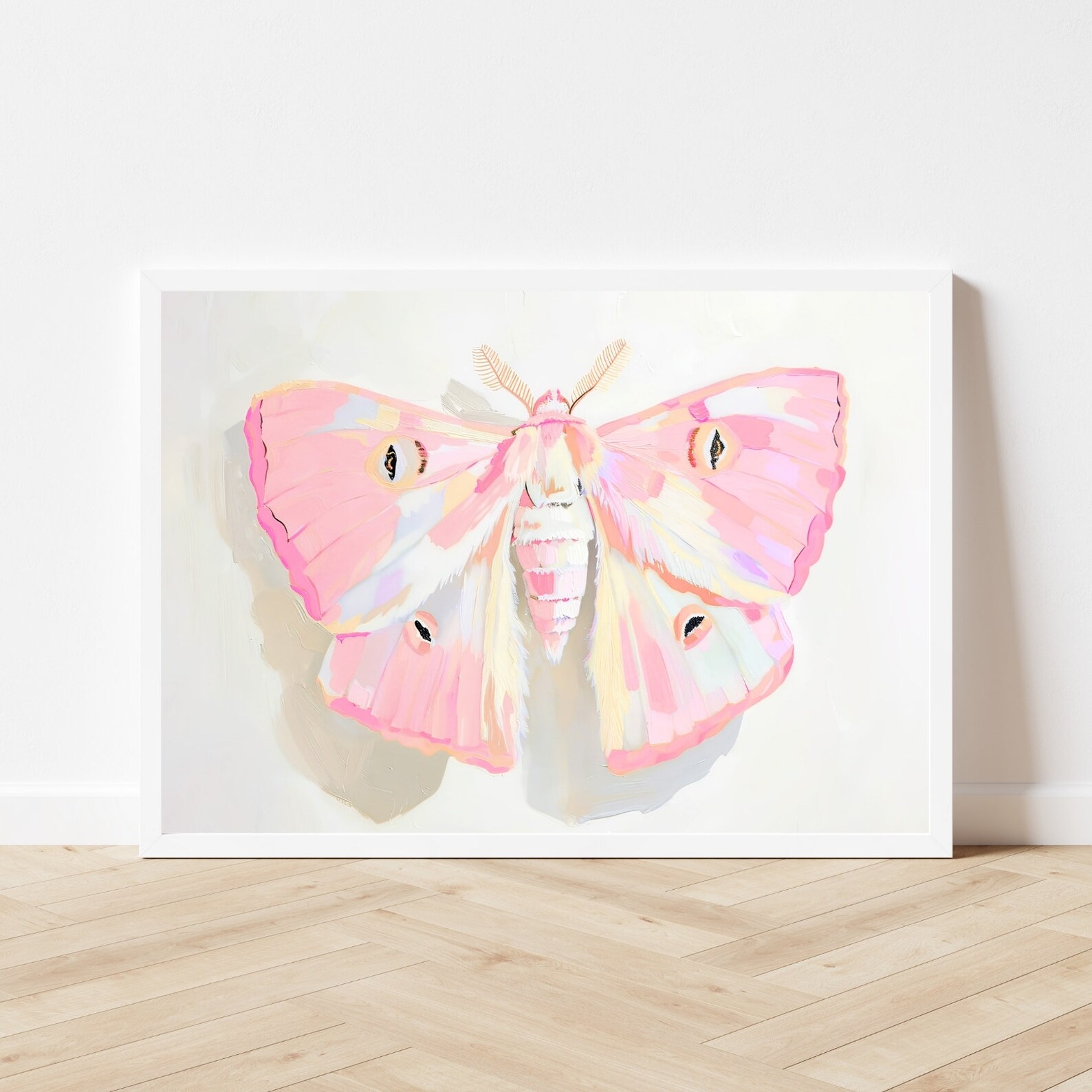 Pink Moth Art Print: Pastel Insect Portrait (digital Download) - Etsy