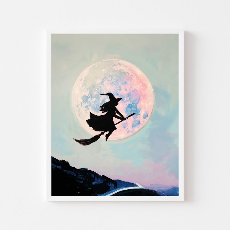 Full Moon Painting - Etsy