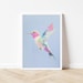 Pastel Hummingbird Art Print: Impressionist Bird Painting (digital ...
