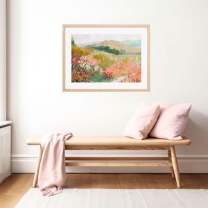 Autumn Wildflower Landscape Painting | Fall Flower Field Wall Art Print ...