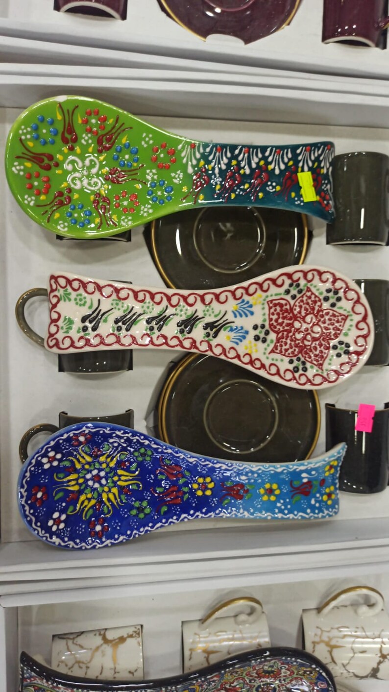 Evil Eye Beaded Spoon Holder, Evil Eye Turkish Spoon Holder for Kitchen ...