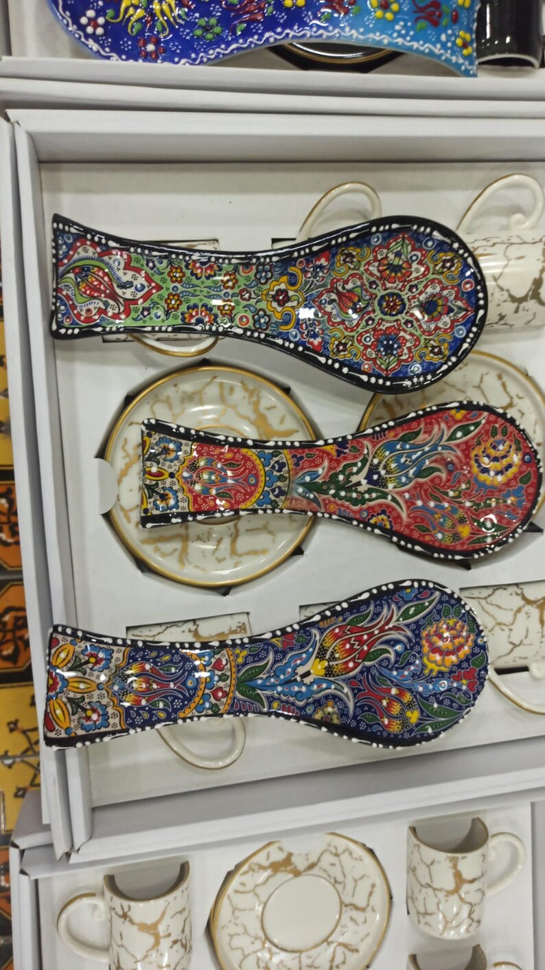 Evil Eye Beaded Spoon Holder, Evil Eye Turkish Spoon Holder for Kitchen ...