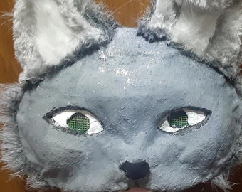 Grey Wolf Pup Therian / Quadrobist Mask - Etsy