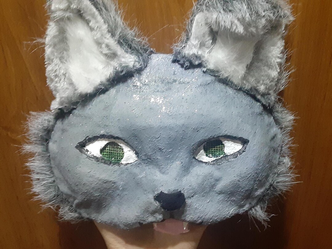 Grey Wolf Pup Therian / Quadrobist Mask - Etsy