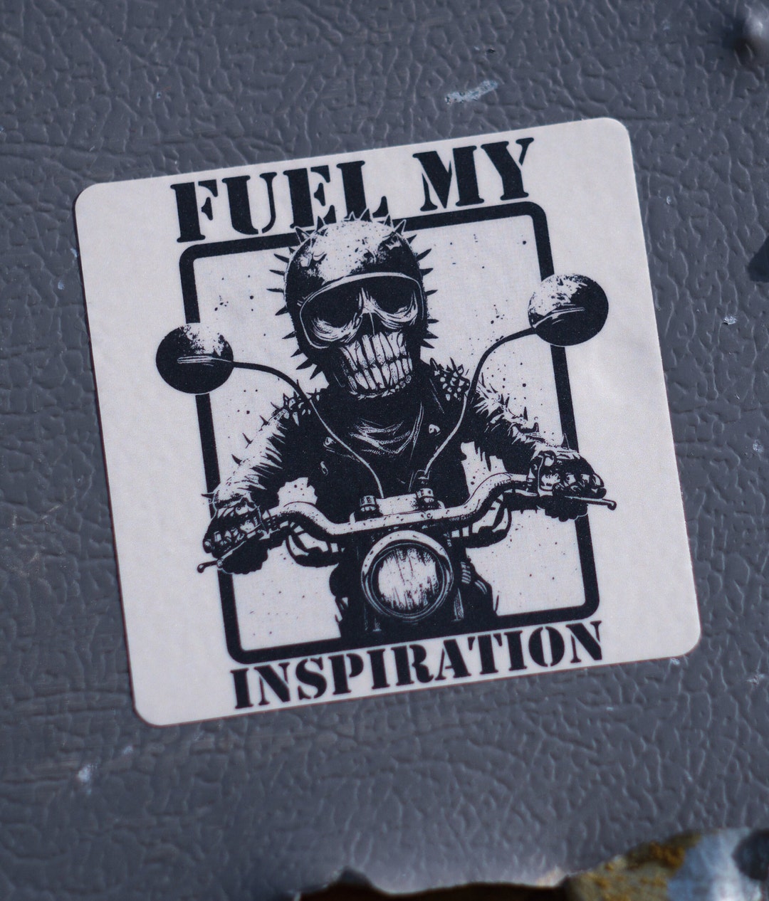 Skeleton Alternative Punk Rock Motorcycle Inspired Rider Vinyl Sticker ...