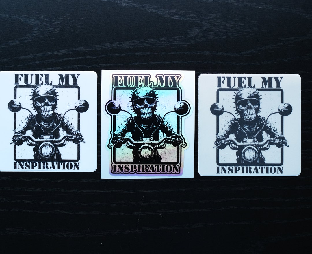 Skull Alternative Punk Rock Motorcycle Inspired Bundle of Vinyl Sticker ...