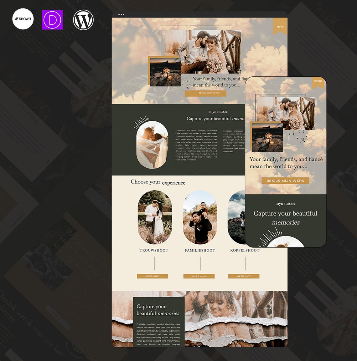 Custom Wordpress Website I Divi Showit Elementer Custom Web Design - Etsy
