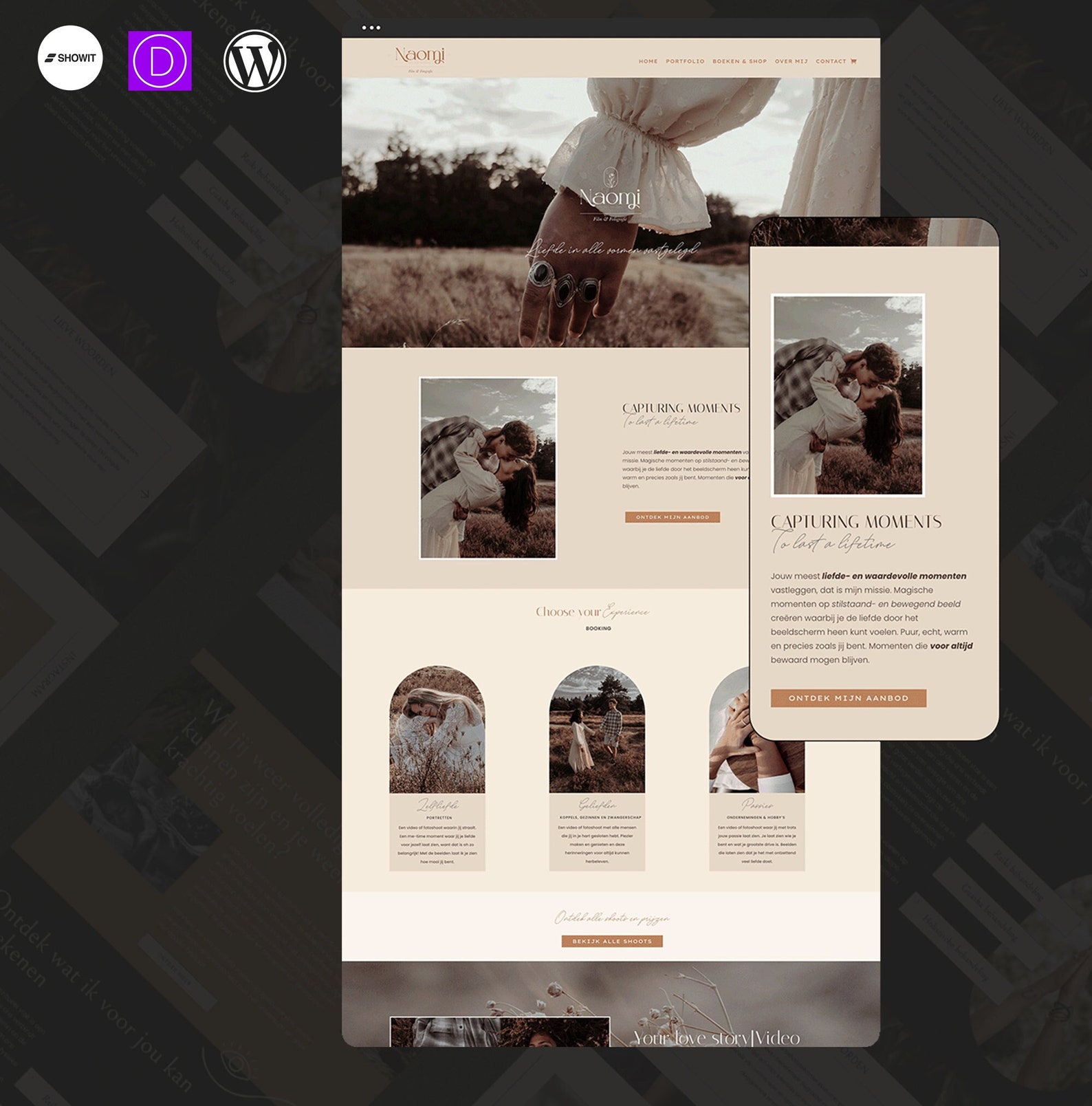Custom Wordpress Website I Divi Showit Elementer Custom Web Design - Etsy