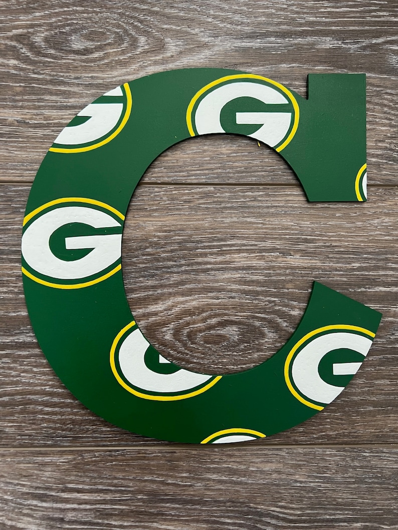 GREEN BAY PACKERS Custom Wood Letters - Personalized Name Sign - Name ...
