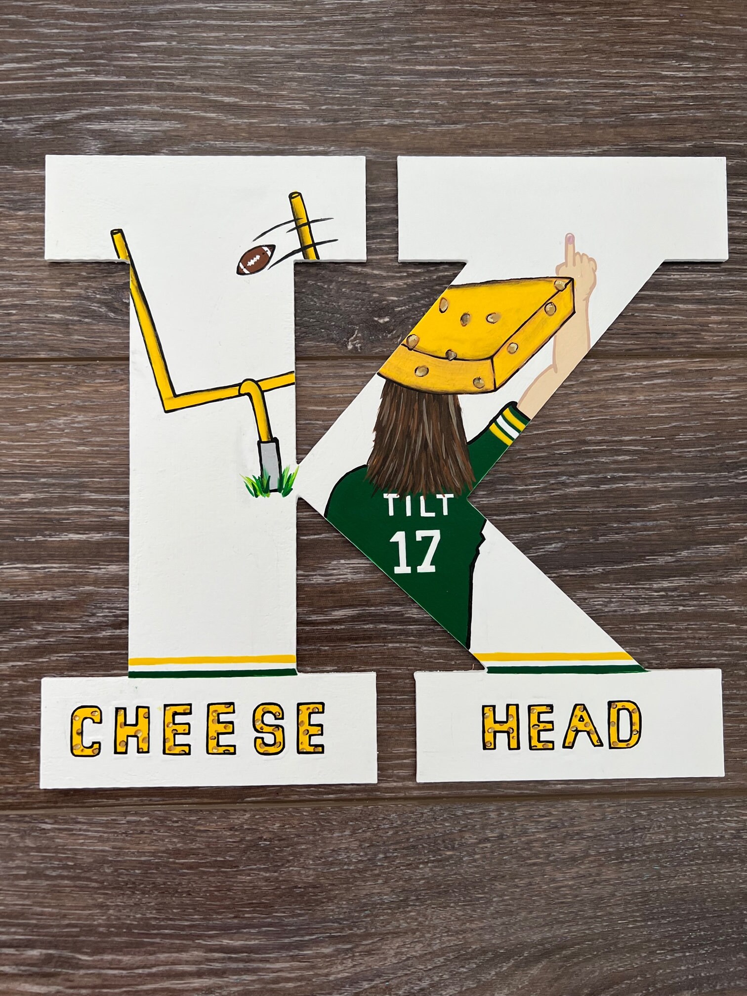 GREEN BAY PACKERS Custom Wood Letters - Personalized Name Sign - Name ...
