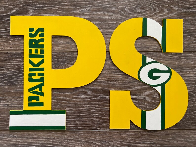 GREEN BAY PACKERS Custom Wood Letters - Personalized Name Sign - Name ...