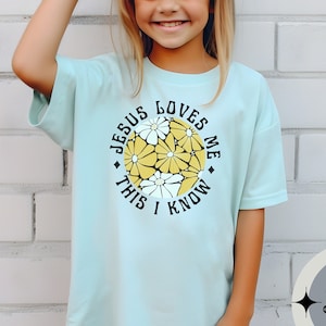 Kids Christian Shirt, Jesus Loves Me, Kids Christian Tee, Christian T ...